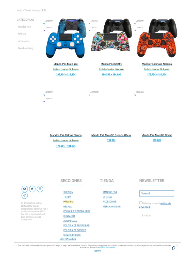 Mandos PS4 - X Controllers | PDF | Cookie HTTP | ciberespacio
