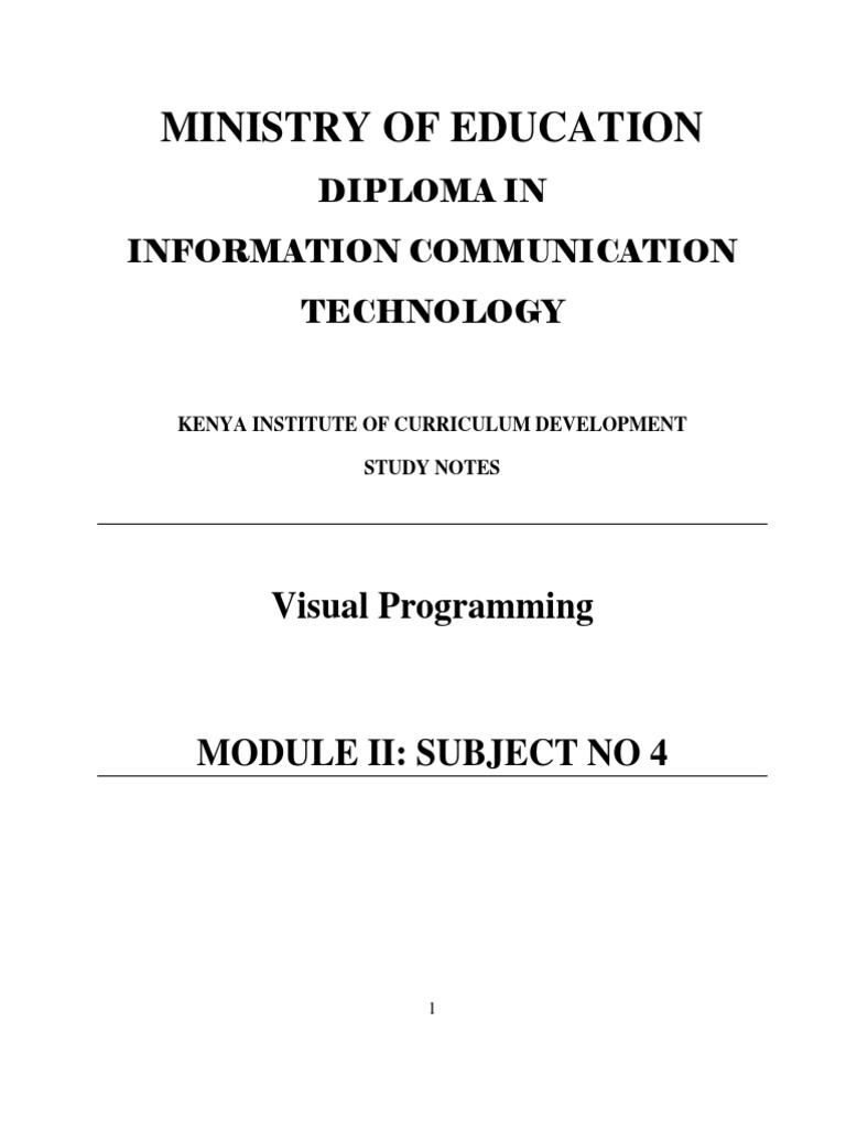 Visual Programming-Ministry PDF | PDF | Programming | Computer Program