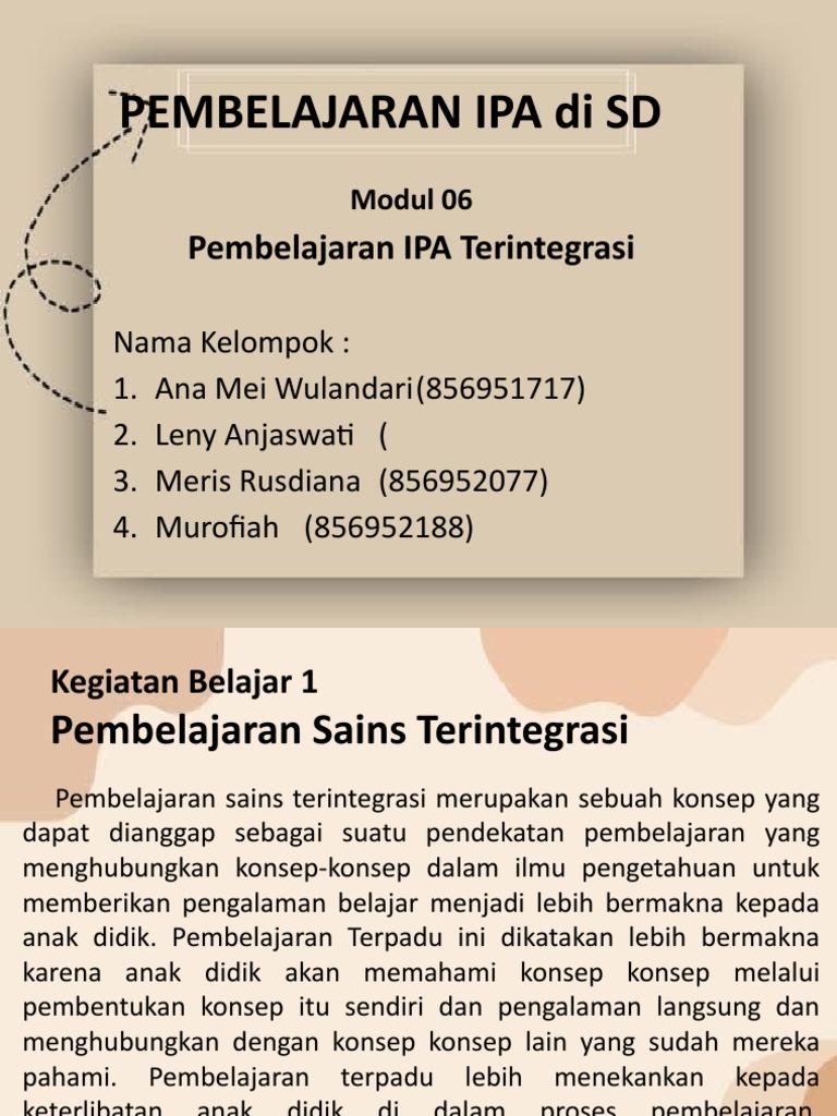PEMBELAJARAN IPA Di SD | PDF