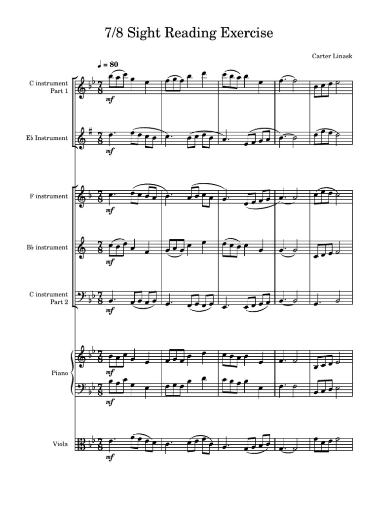 78 Sight Reading Exercise | PDF