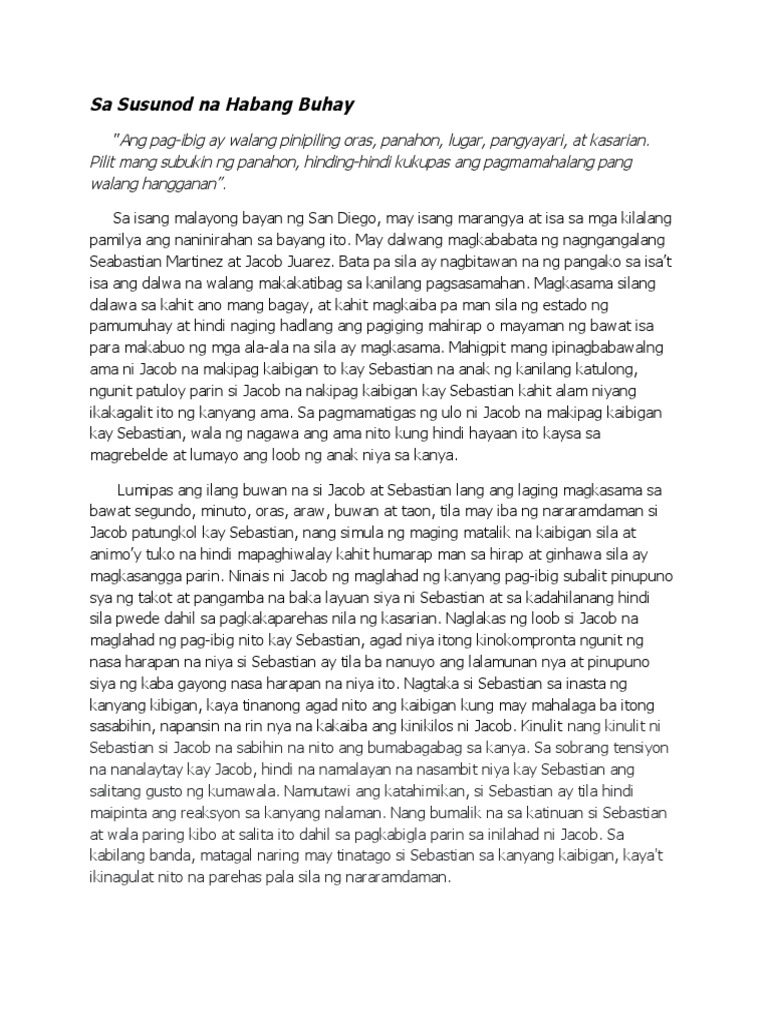 Sa Susunod Na Habang Buhay | PDF