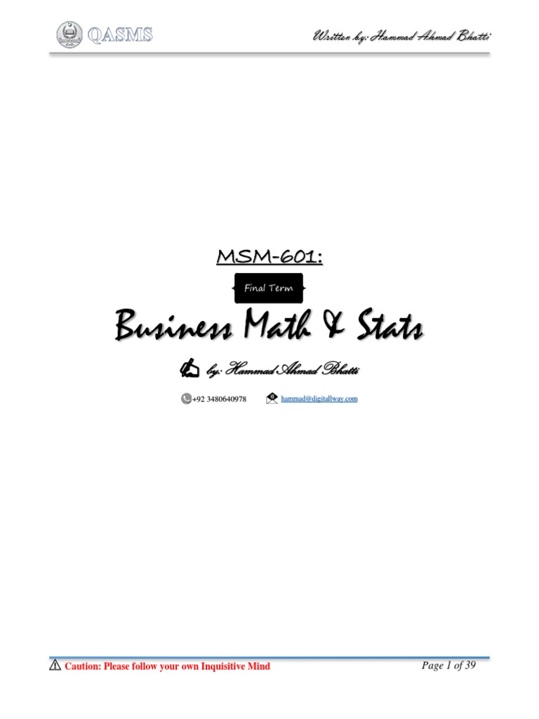 MSM-601 (Final) PDF | PDF | Set (Mathematics) | Equations