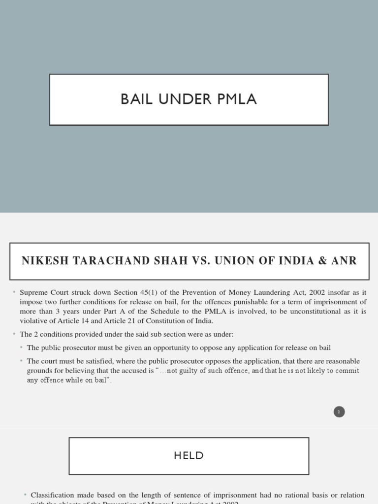 6.pmla Bail | PDF | Bail | Arrest