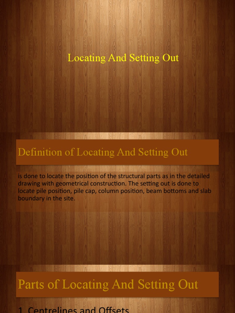Locating and Setting Out | PDF | Perpendicular | Angle