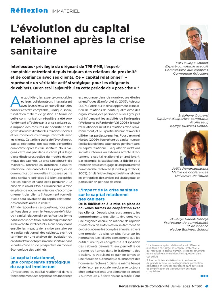 Levolution Du Capital Relationnel | PDF