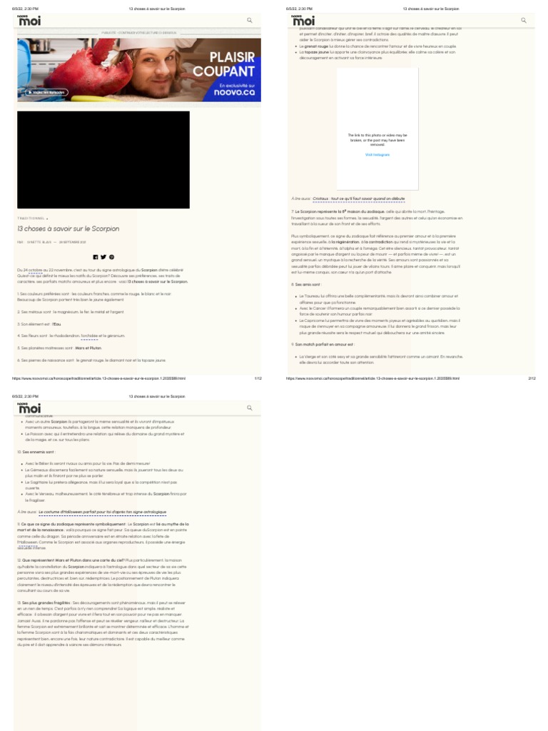 13 Choses À Savoir Sur Le Scorpion PDF | PDF