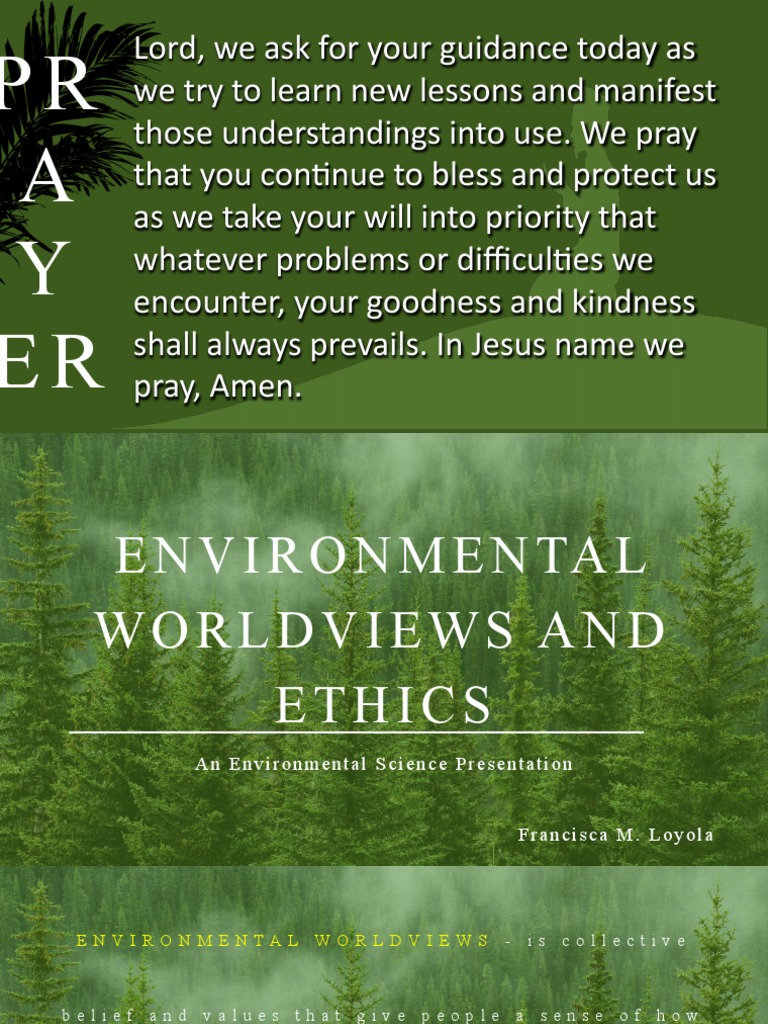 Environmental Worldviews and Ethics | PDF | Natural Environment | Nature