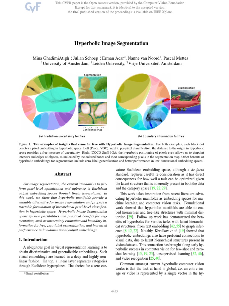 Atigh Hyperbolic Image Segmentation CVPR 2022 Paper | PDF