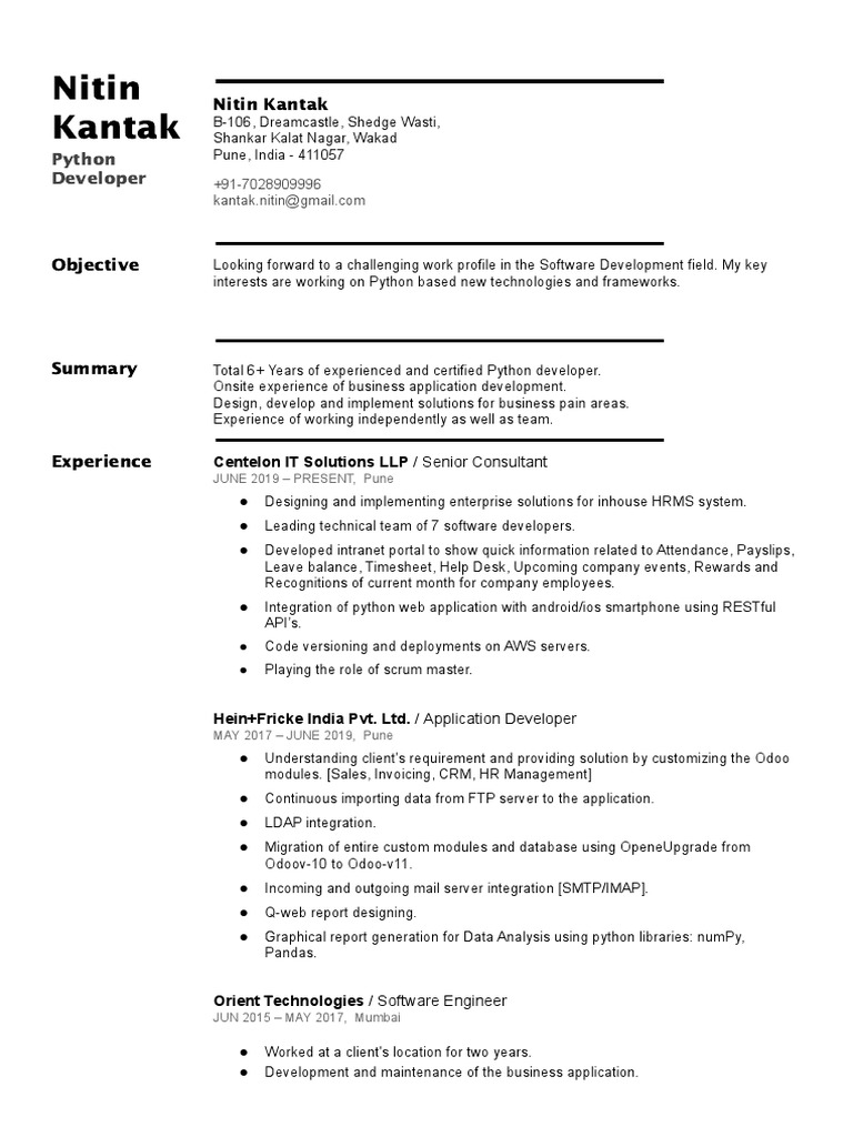Naukri NITINKANTAK (7y 6m) | PDF | Application Software | Python ... Naukri NITINKANTAK (7y 6m) | PDF | Application Software | Python ...