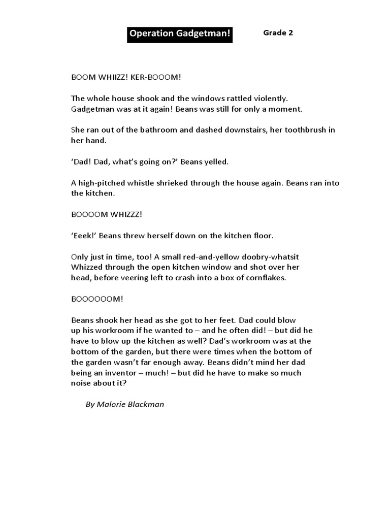 Operation Gadgetman! | PDF