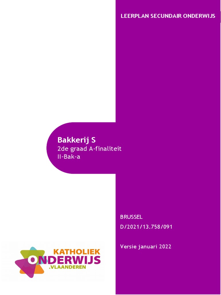Leerplan II-Bak-a (1ste Leerjaar 2de Graad Vanaf 2022-2023) | PDF