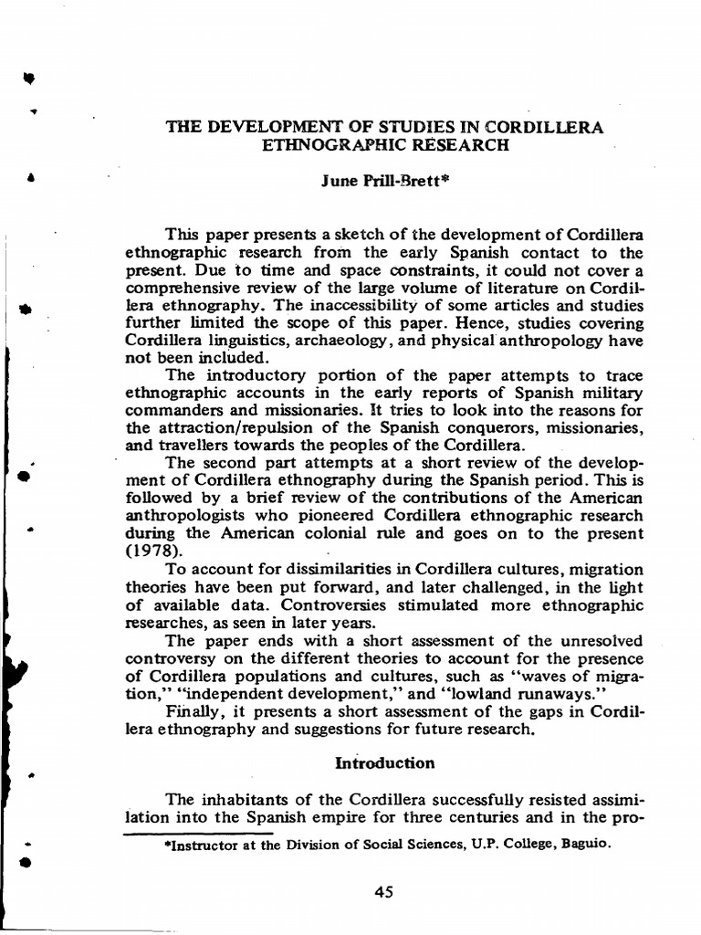 13 - The Development of Studies in Cordillera Ethnograpic Research PDF ...