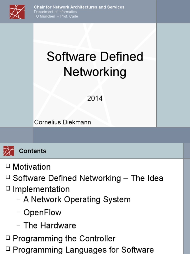 Programming Network Abstraction: An Introduction to Software Defined ...