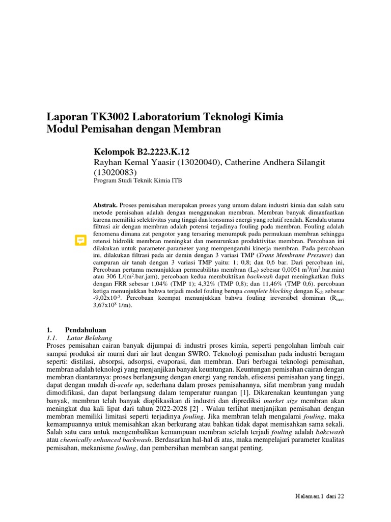 Laporan Singkat MP01 B2.2223.K.12 REVISI PDF | PDF