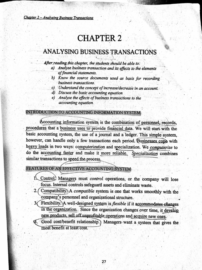 Analyzing Business Transactions | PDF