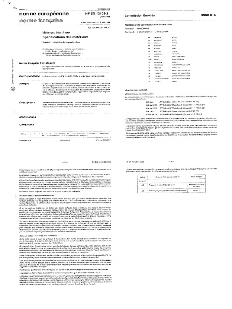 NF EN 13108-21-Maitrise Pro | PDF