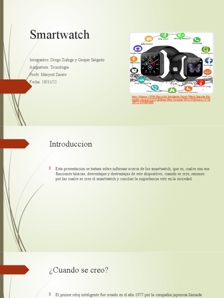 SMARTWATCH | PDF | Reloj inteligente | Electrónica de consumo