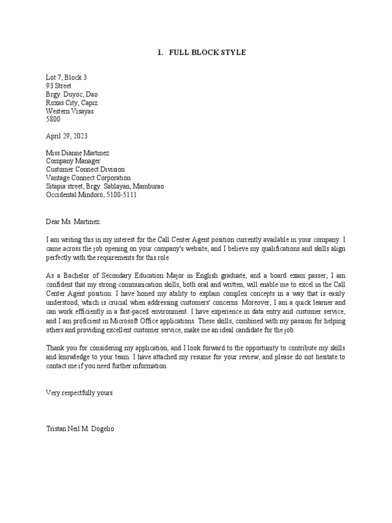 Application Letter & Resume | PDF | Information | Communication