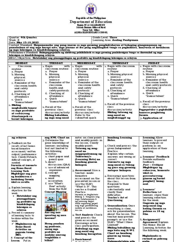 Q4 - WLP DLL AP3 Week 3 | PDF