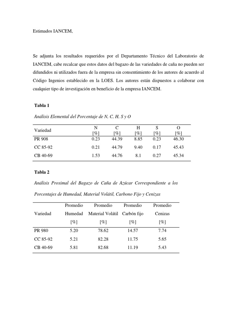 Caracterización Estructural Elemental y Proximal Del Bagazo PDF | PDF