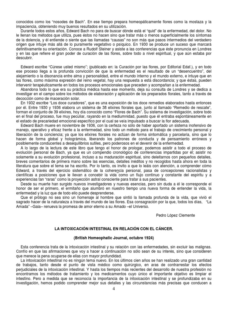 Bach -Escritos y Conferencias - toxemia intestinal.pdf | PDF | Las ...