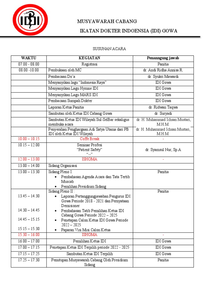 Muscab IDI Gowa 2022-2025 | PDF