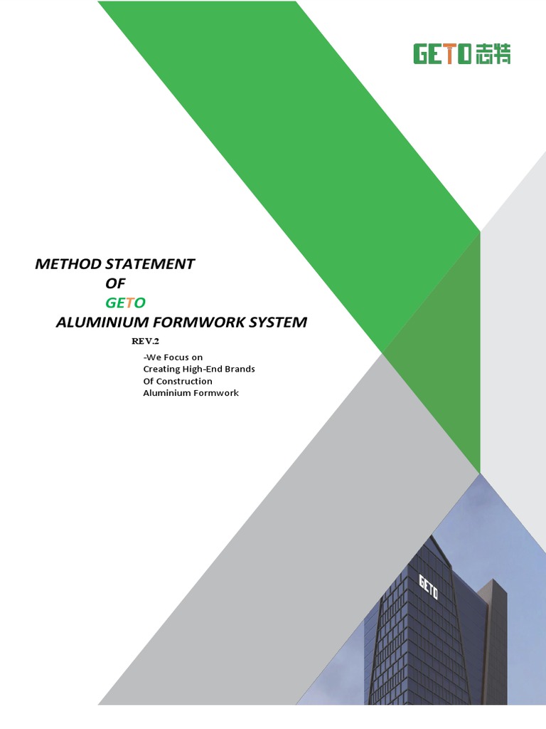 Geto Aluminium Formwork User Manual | PDF | Concrete | Wall