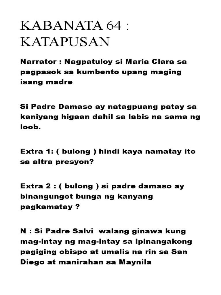 Kabanata 64 | PDF