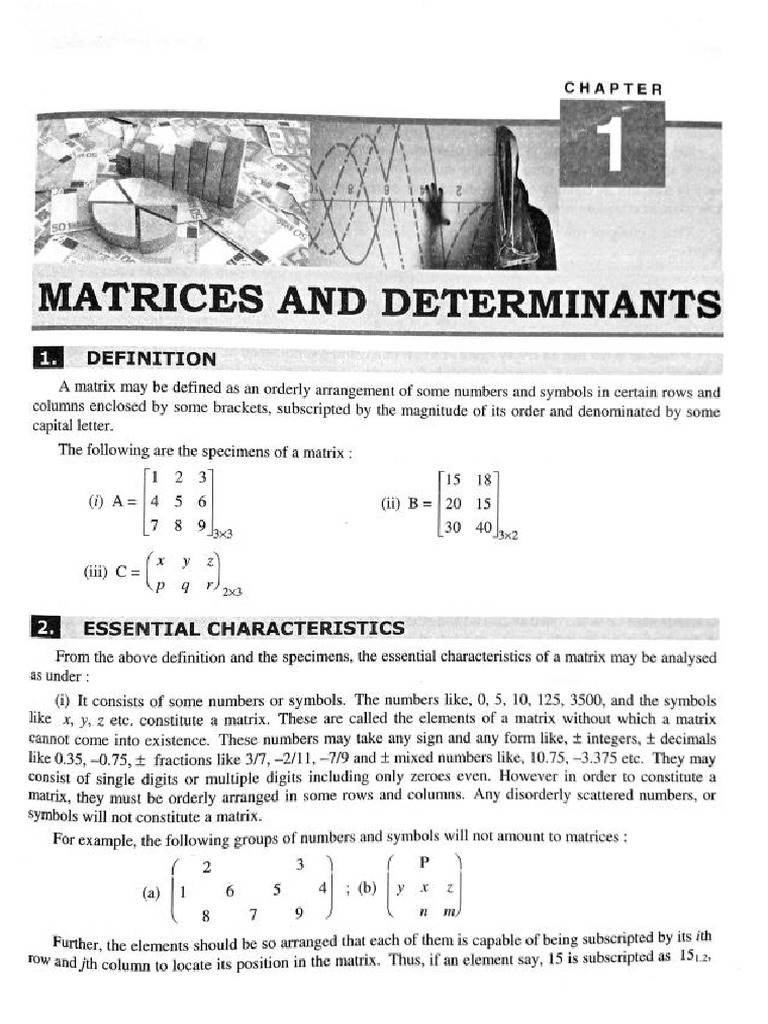 CH-1 - Matrices and Determinants (KP) PDF | PDF