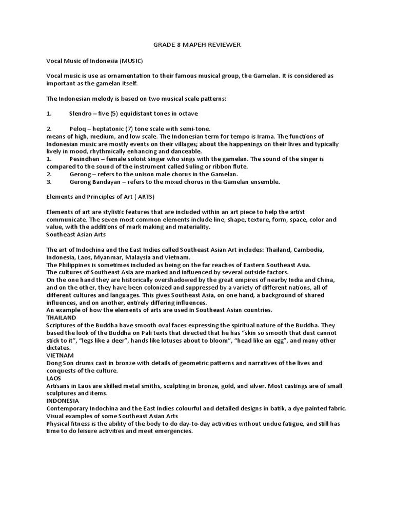 Grade 8 REVIEWER 1 | PDF