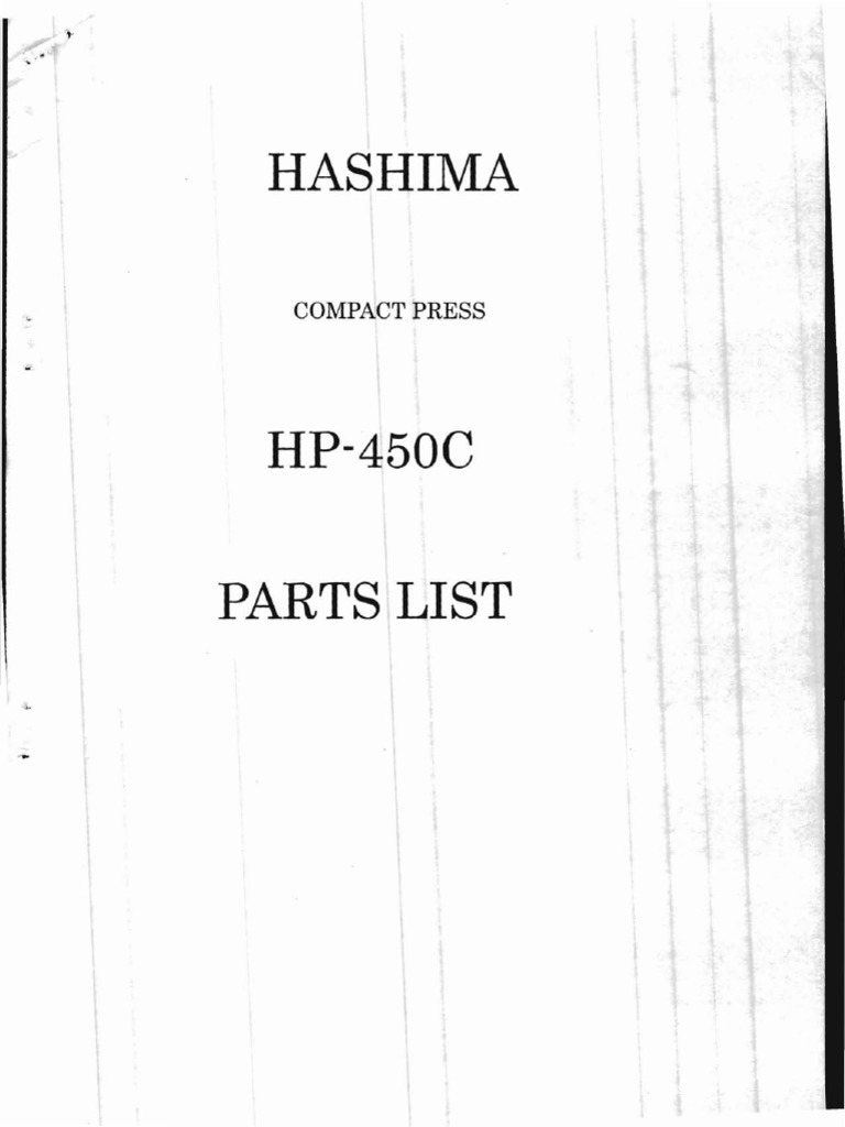 HP-450C Parts List PDF | PDF | Building Materials | Woodworking