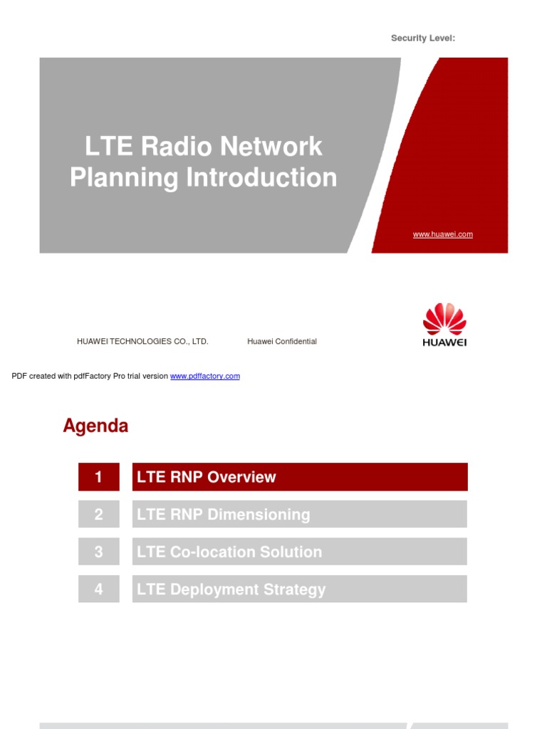 11 Lte Radio Network Planning Introduction Pdf Lte Telecommunication High Speed Packet
