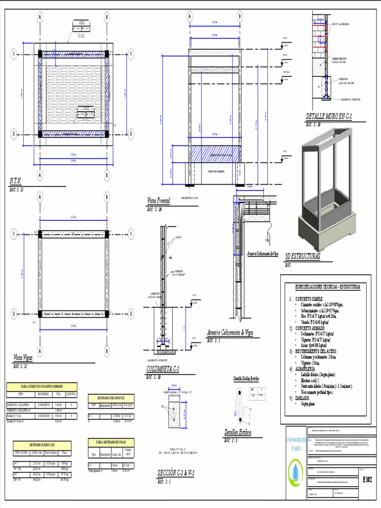 UBS ESTRUCTURA - Plano - E102 - PRESTACIÓN ADICIONAL N° 02 U-B-S- ESTRUCTURAS.pdf | PDF ...