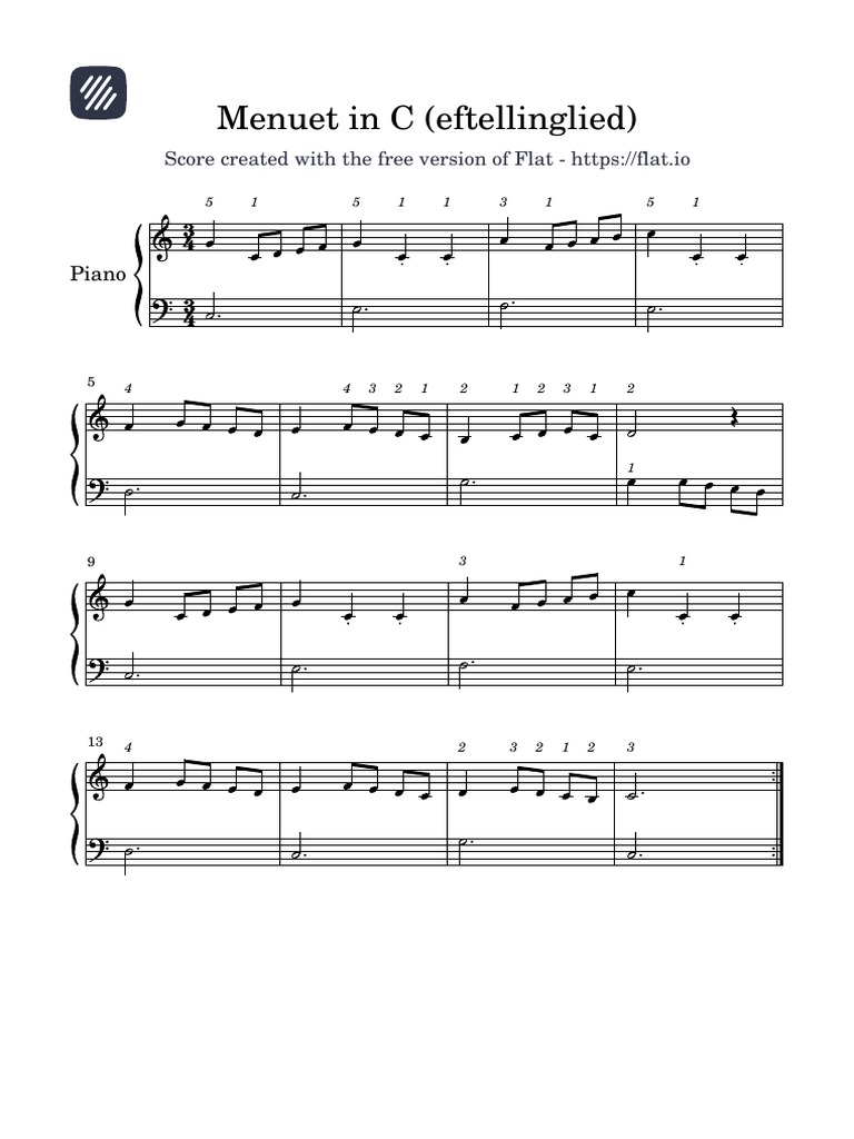 Menuet in C (efteling).pdf | PDF