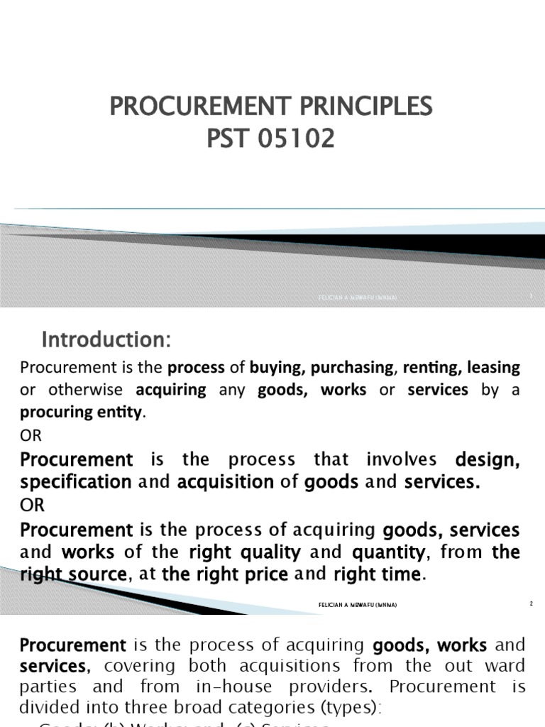 Procurement Principles 1 | PDF | Procurement | Auction