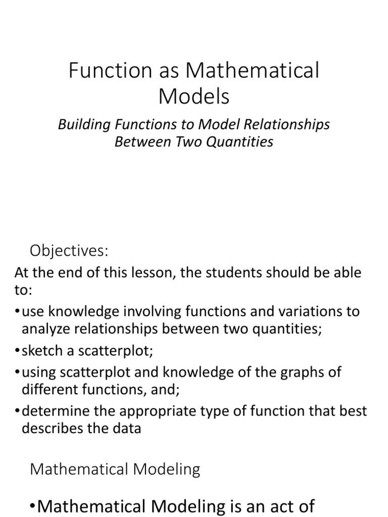 Mathematical Modeling with Functions | PDF | Interest | Compound Interest
