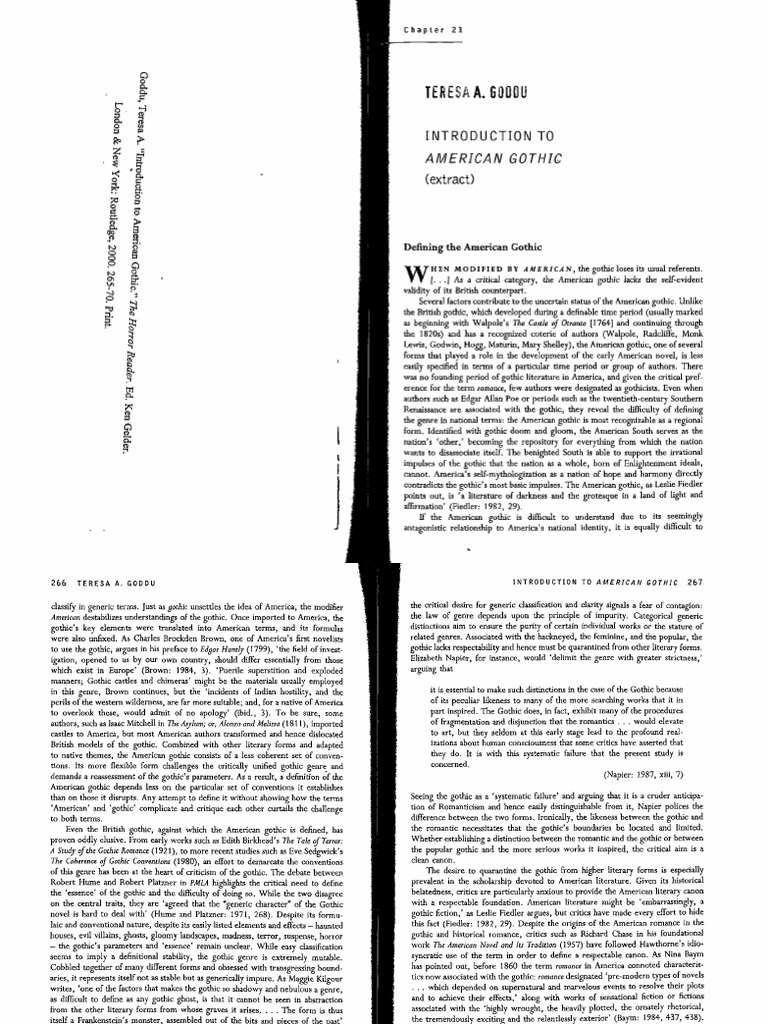 Intro To American Gothic | PDF