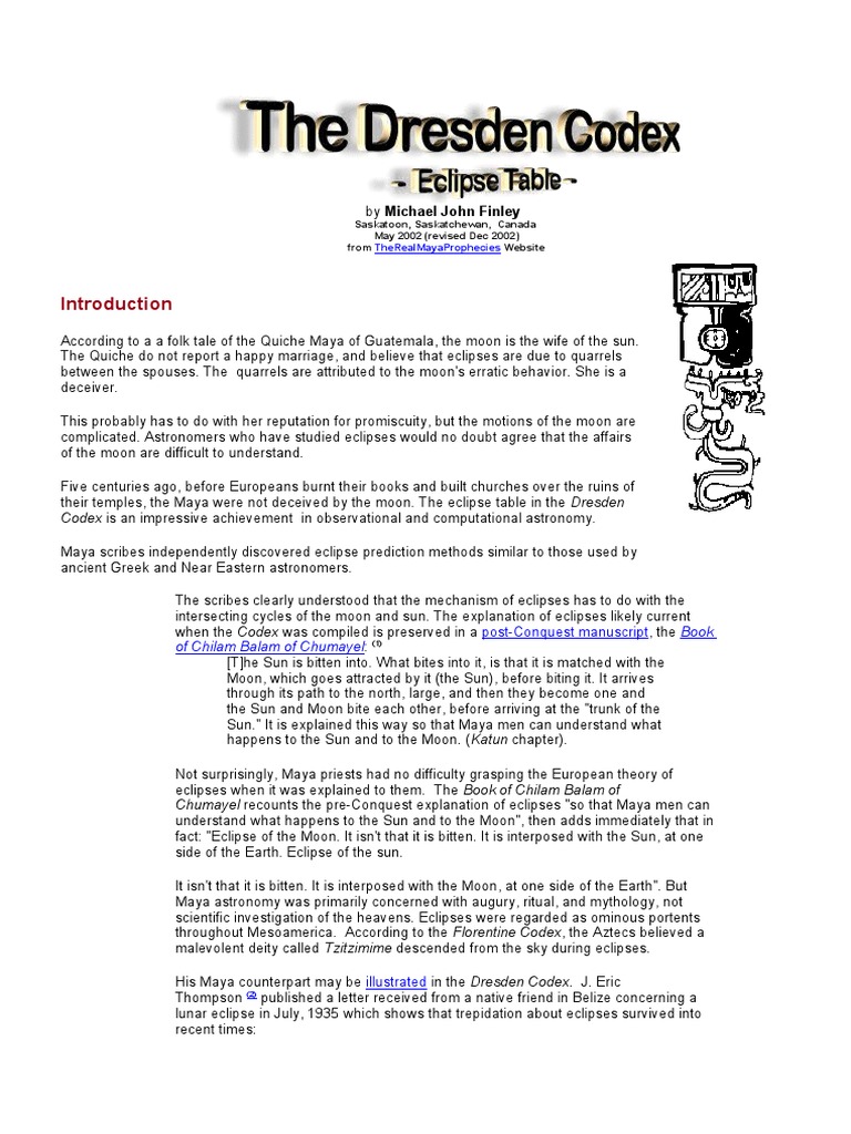 Códice de Dresden | PDF | Solar Eclipse | Astronomy