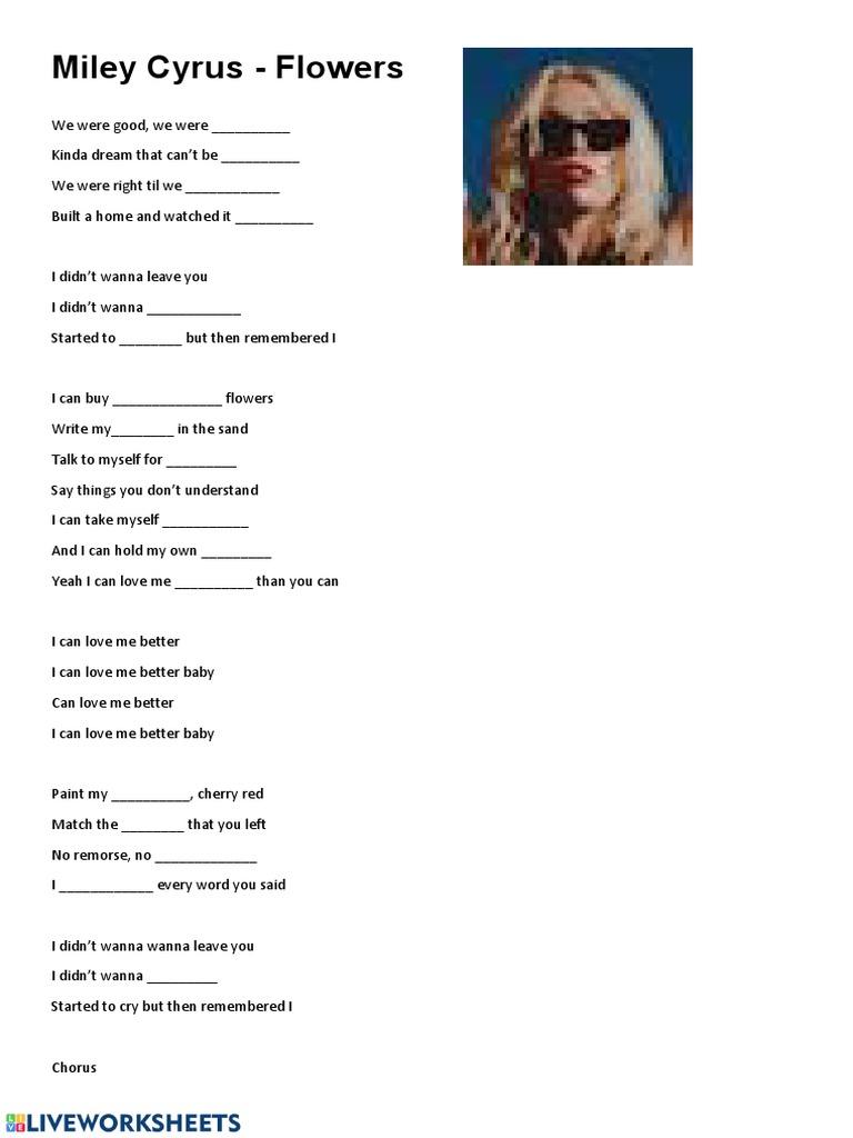Miley Cyrus - Flowers | PDF