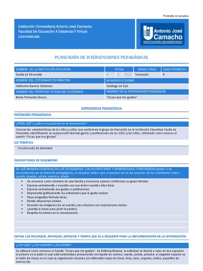 E5-Ejemplo Intervención PDF | PDF