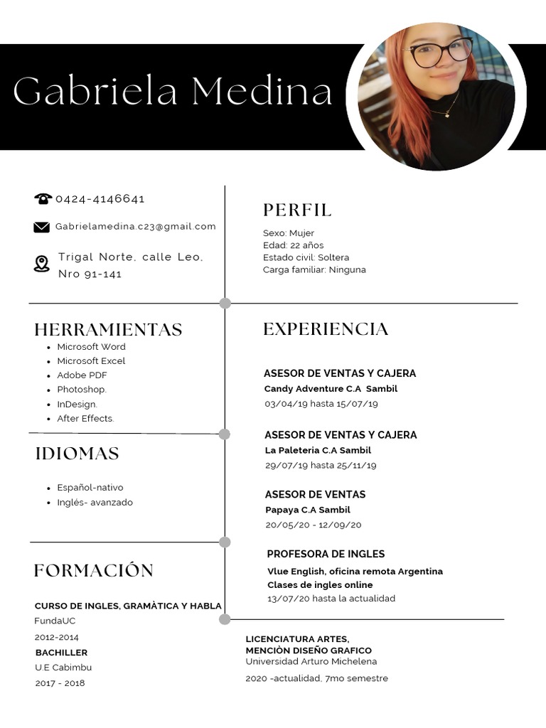 Gabriela Curriculum Actual | PDF
