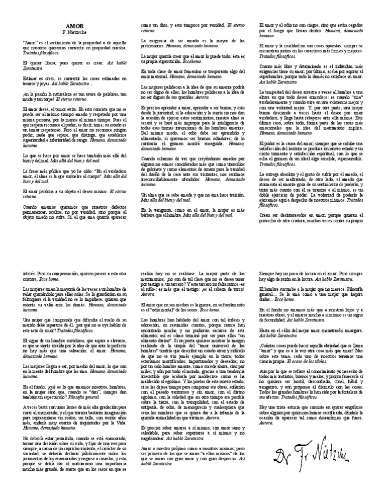 AMOR de Nietzsche | PDF | Amor | Más allá del bien y el mal
