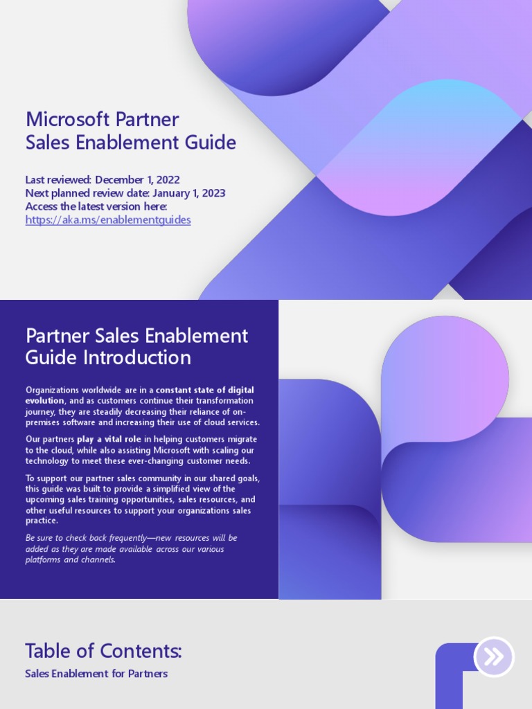Sales Enablement Guide | PDF | Microsoft Azure | Sales