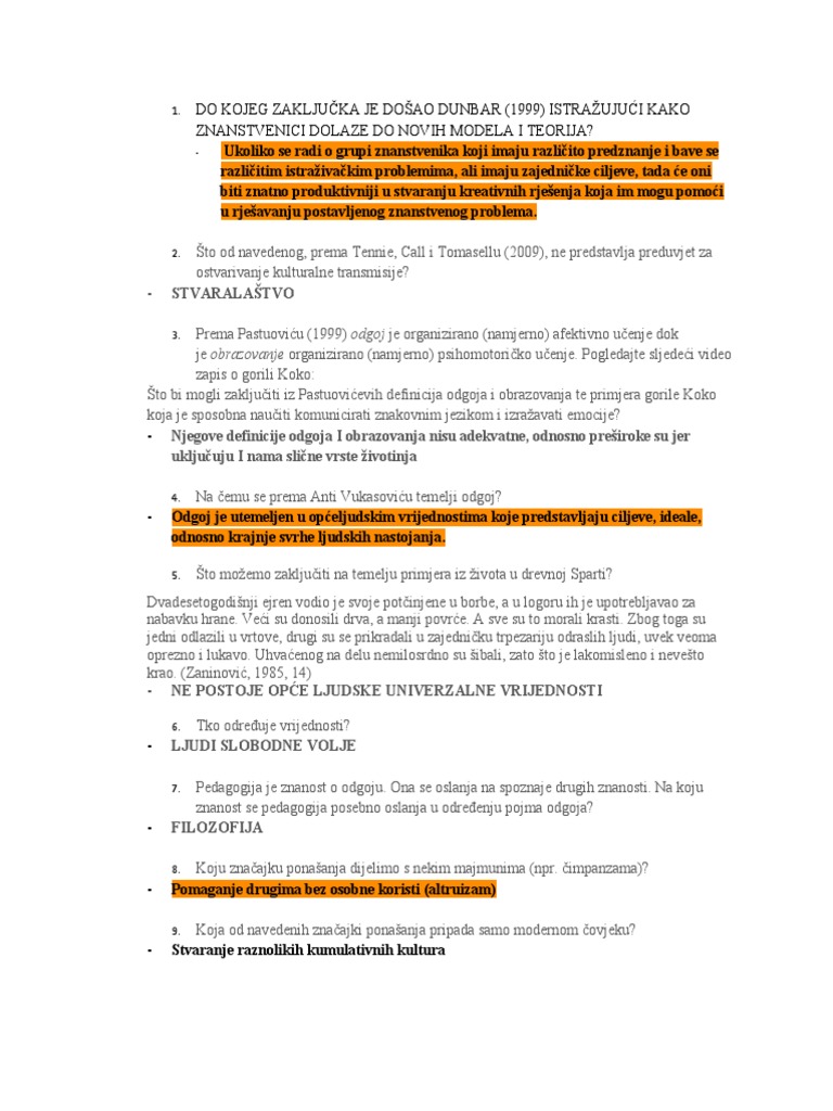 KVIZ TKO ŽELI BITI ČOVJEK | PDF