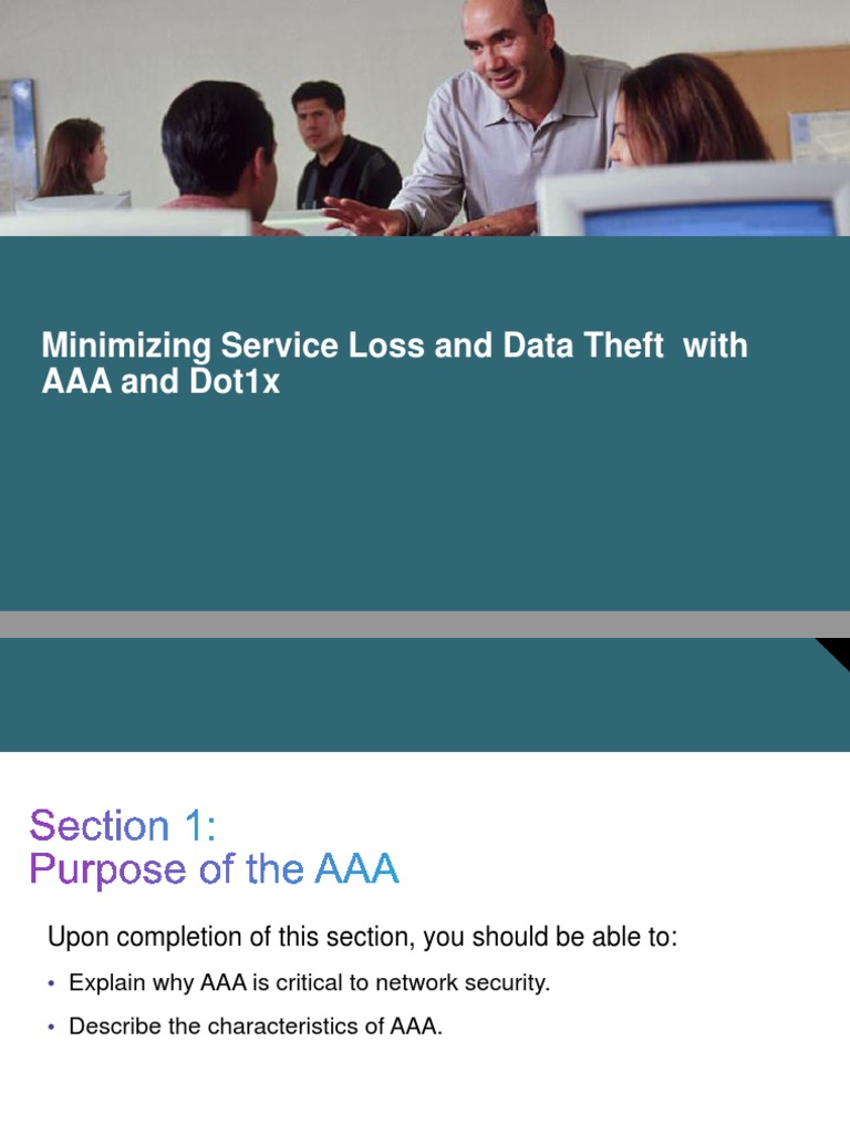 AAA, Dot1x | PDF | Radius | Computing