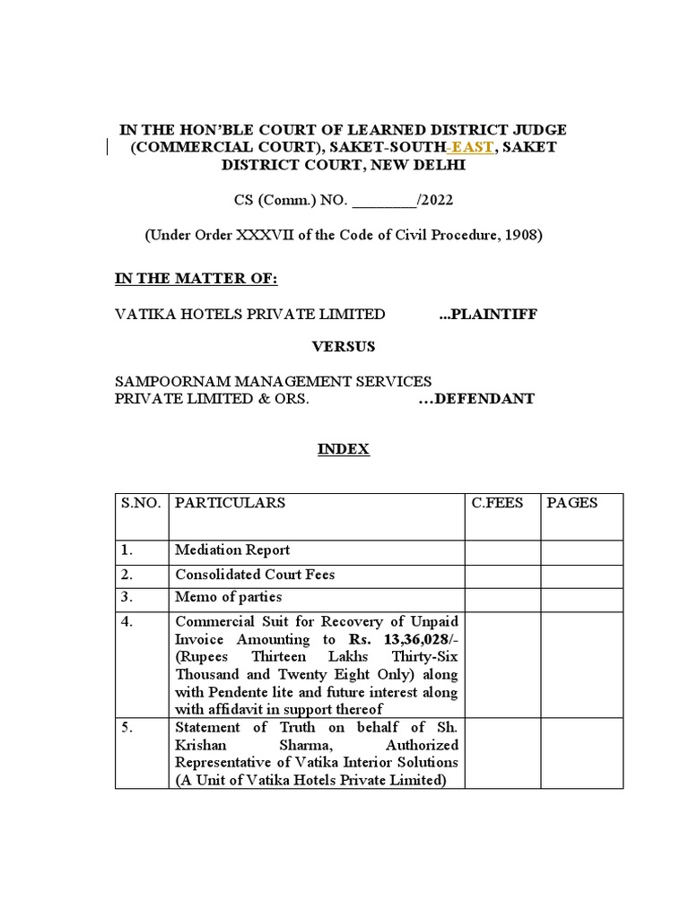 Draft Commercial Suit - Eros - VK1 - 02.01.2023 | PDF