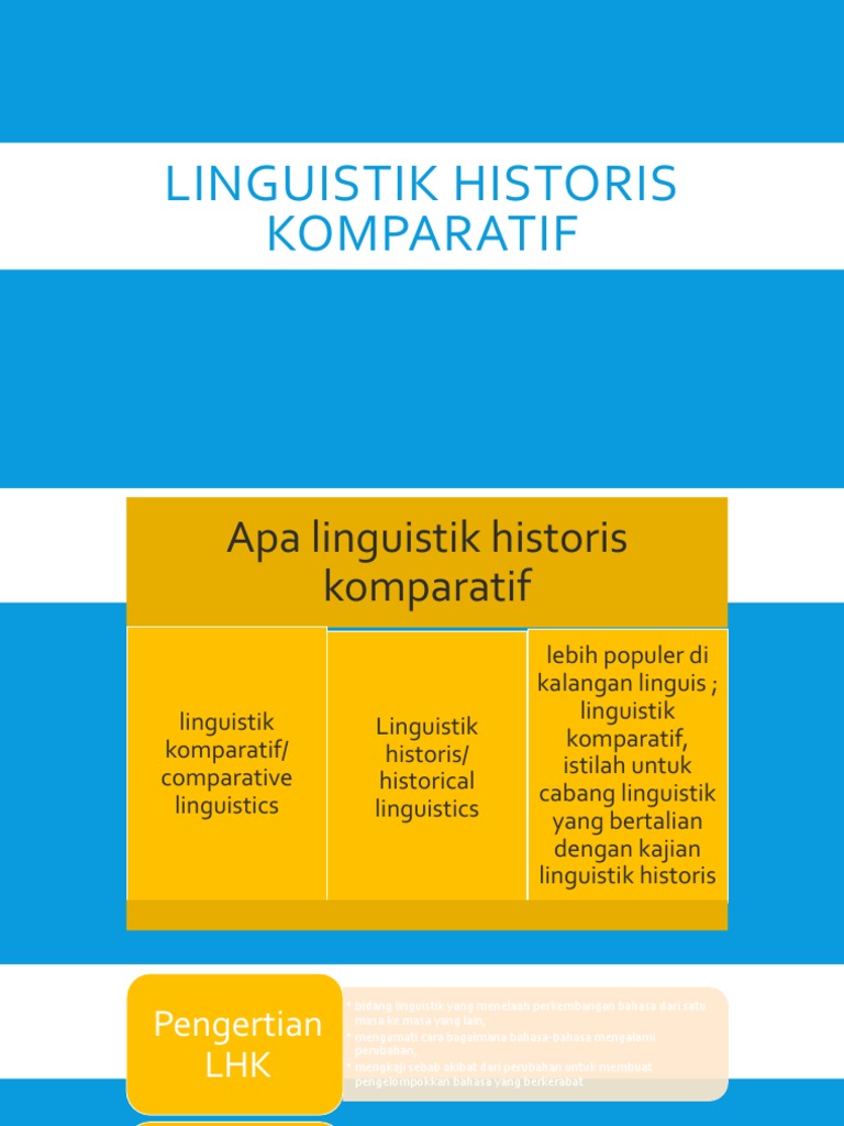 Historical Comparative Linguistics | PDF