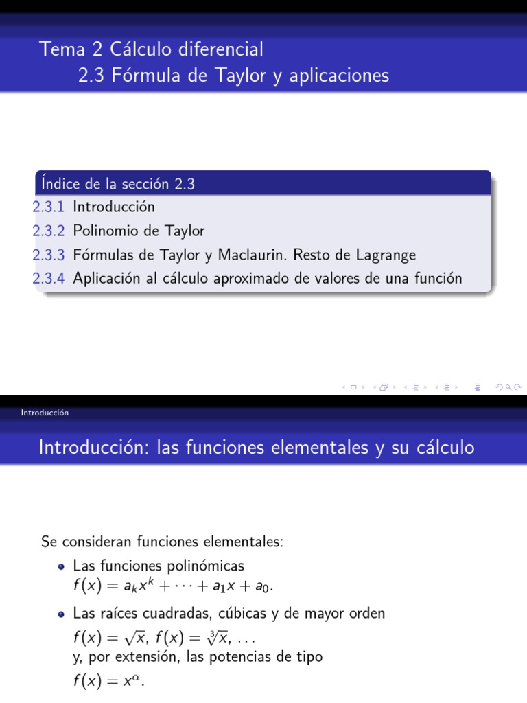 Tema2 Taylor | PDF | Funciones trigonométricas | Raíz cuadrada