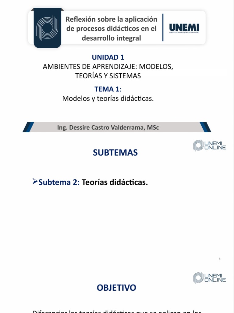 UNIDAD 1 - SEMANA 2.pptx | PDF | Enseñando | Teoría
