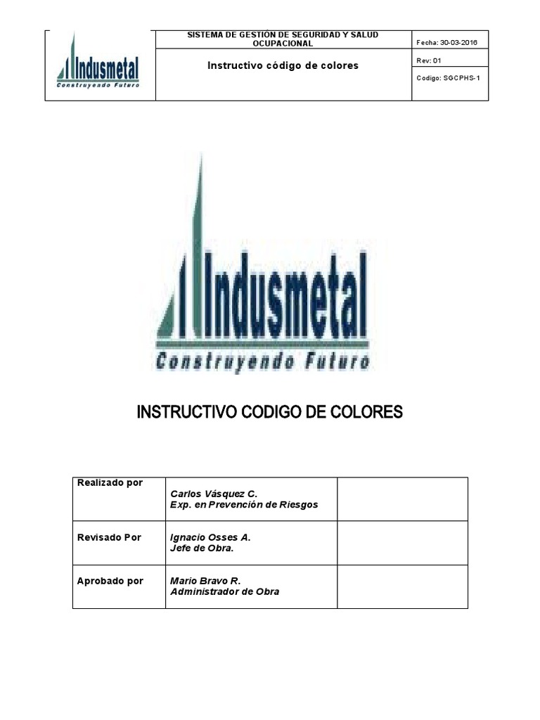 07-Instructivo Codigo Colores | PDF